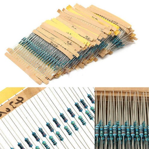 3120pcs 156 Values 1/4W 1% Metal Film Resistor Assortment Kit 1 ohm-10 ...