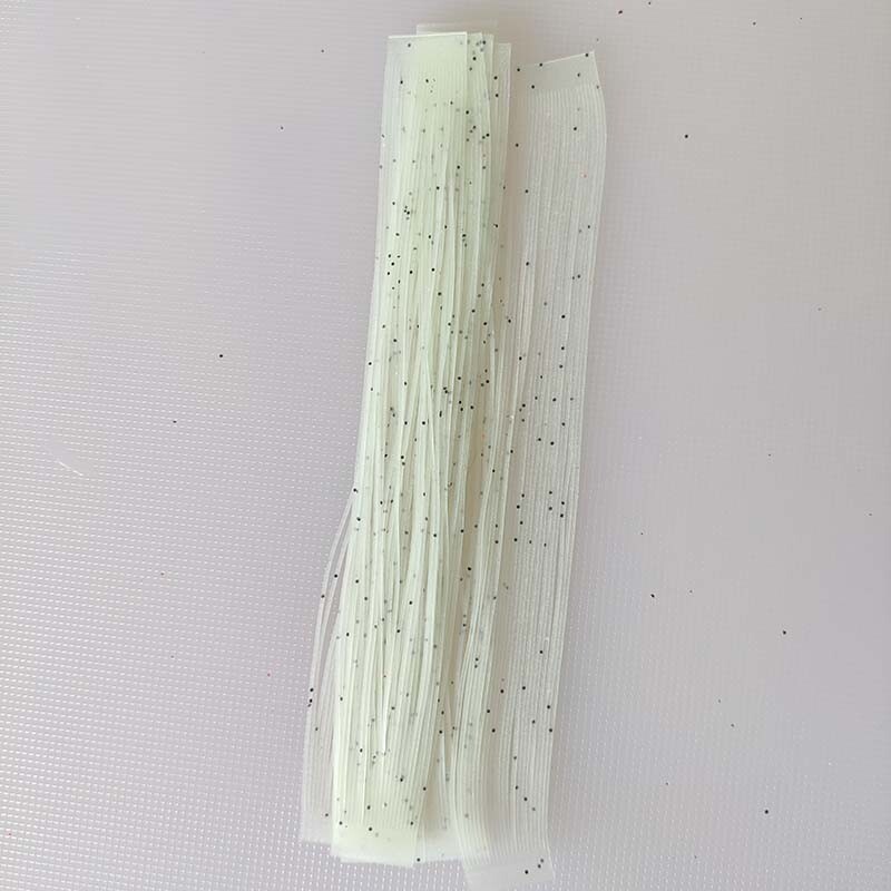 S1922 Clear Black Glitters Glow Silicone Tabs 100tabs Fishing Skirts ...