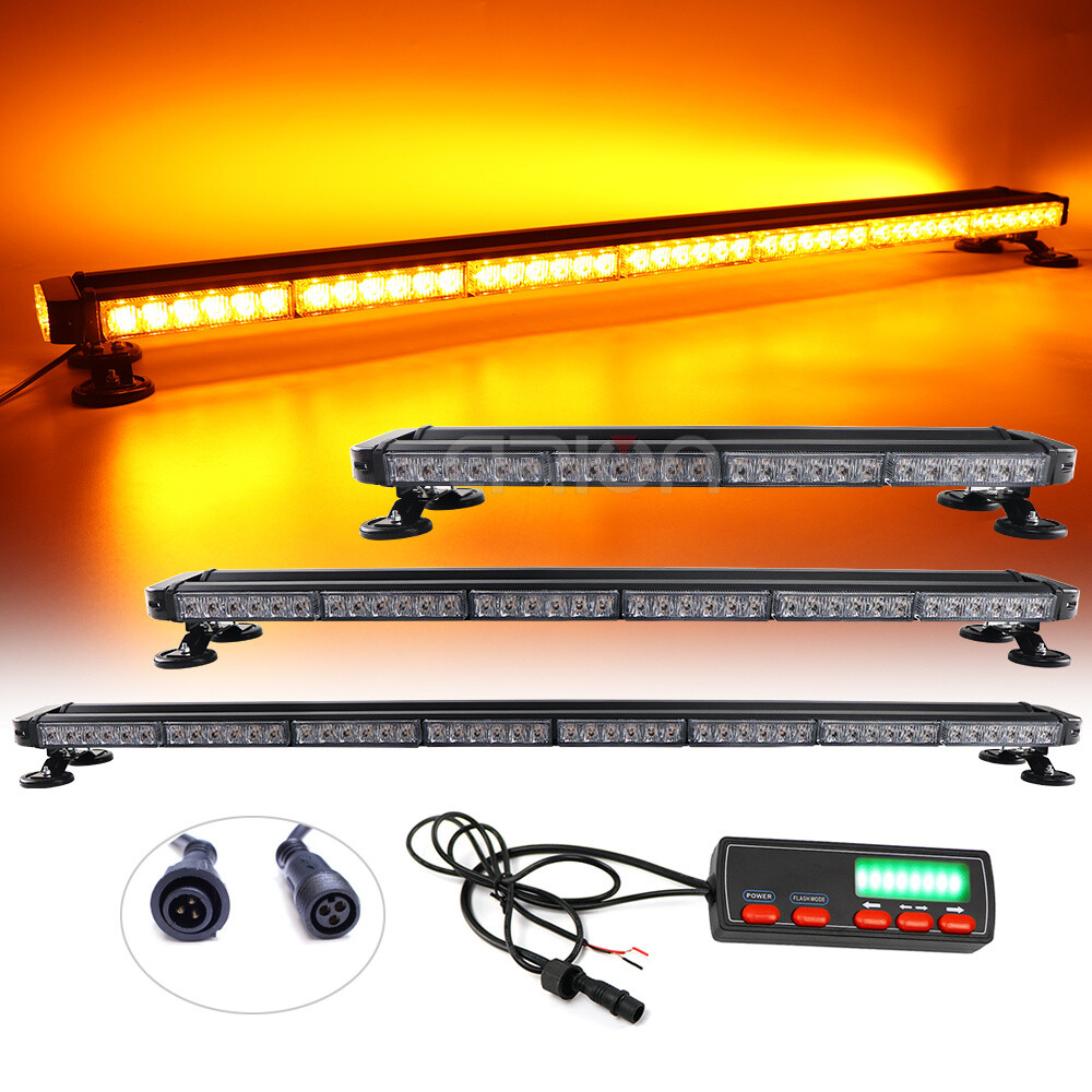 Yellow Strobe Emergency Light Bars 15" Rooftop LED Emergency Light For