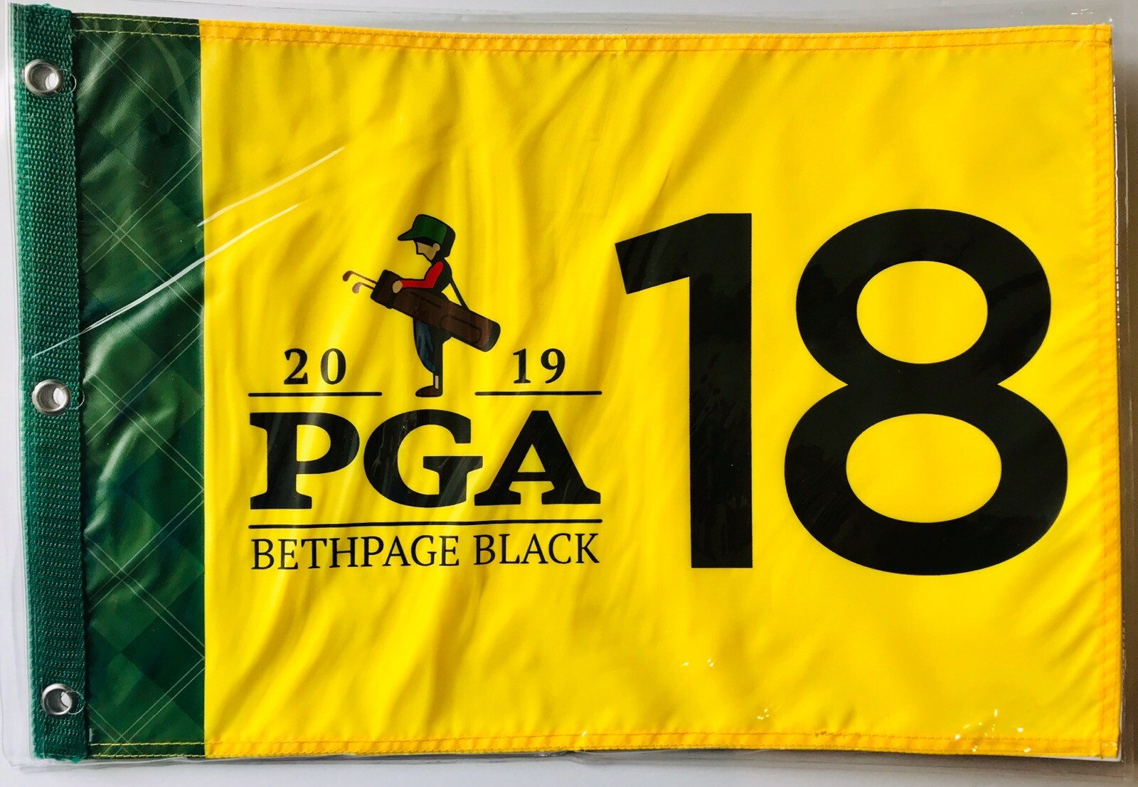 2019 Pga golf flag bethpage black championship yellow silkscreen pin ...