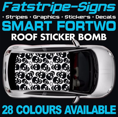to fit SMART CAR FORTWO GRAPHICS STICKERS STRIPES DECALS COUPE ...