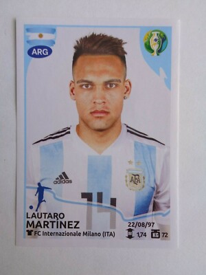 Lautaro MARTINEZ Argentina Sticker # 145 ROOKIE PANINI Copa America ...