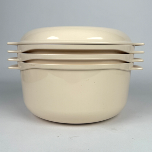 Vintage Tupperware Stack Cooker Almond 4 Pieces 2194A, 2210A, 2192B Lid 2193A | eBay
