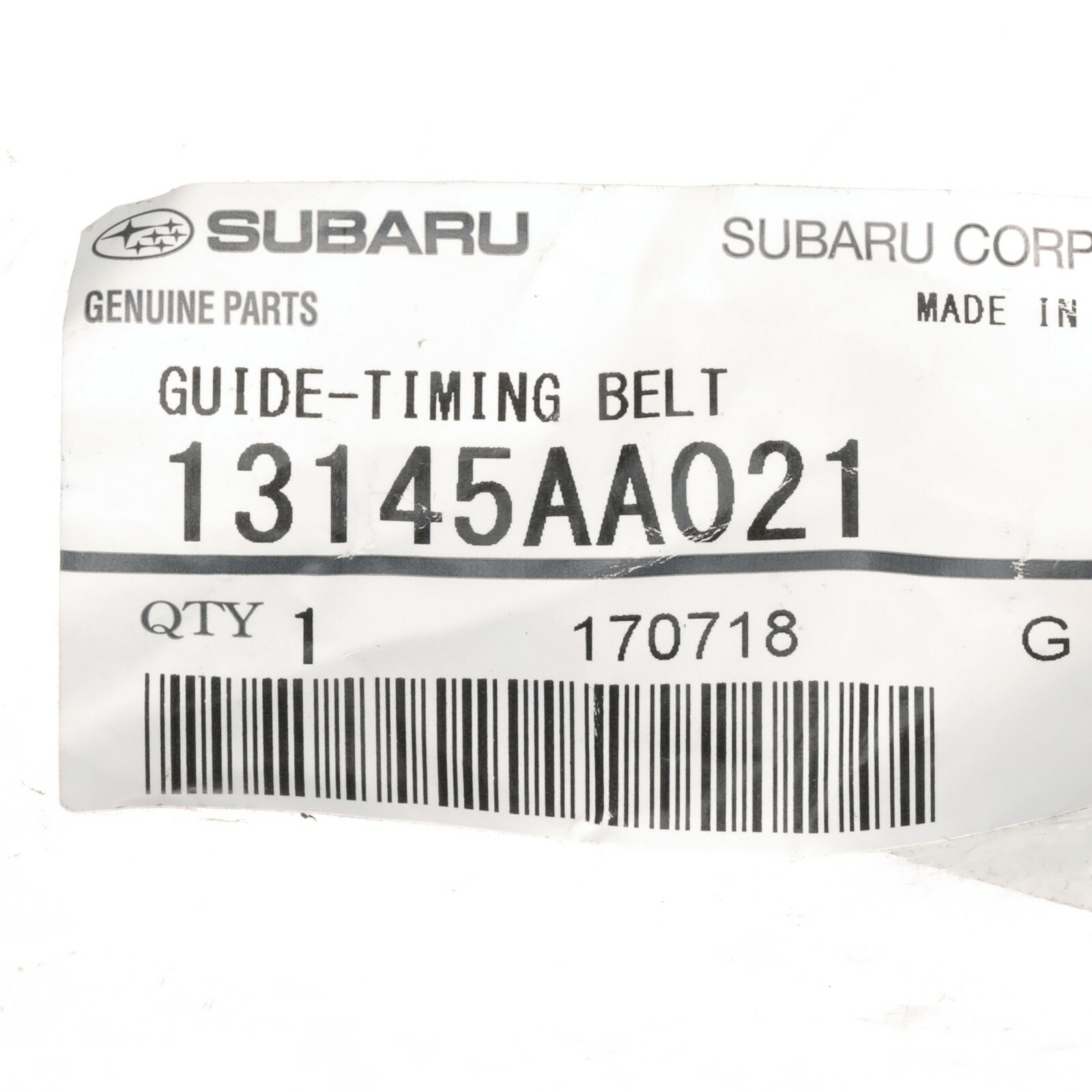 OEM 2002-2018 Genuine Subaru WRX STI Timing Belt Guide 13145AA021 for ...