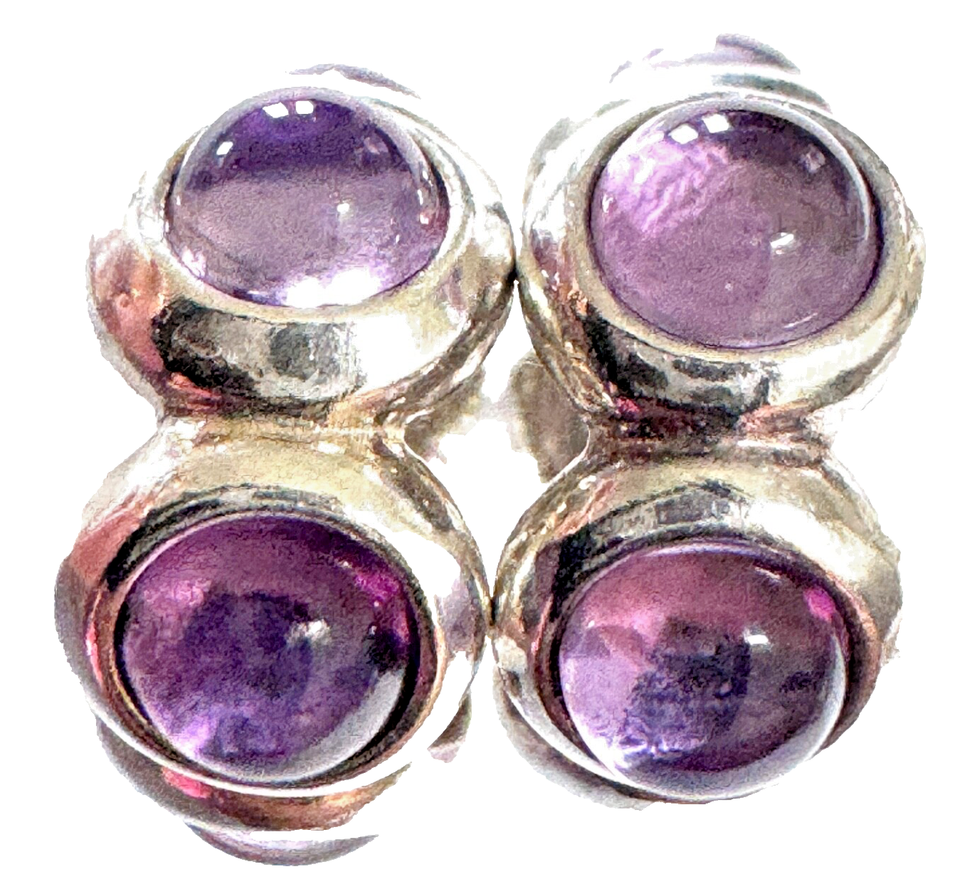 One Pandora Sterling Silver Amethyst Twilight Kiss Charm Bead 790538AM ...