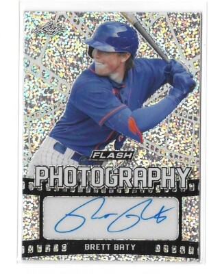 2021 Leaf Flash Photography Auto Brett Baty Rookie Card #FP-BB1 Mets ...
