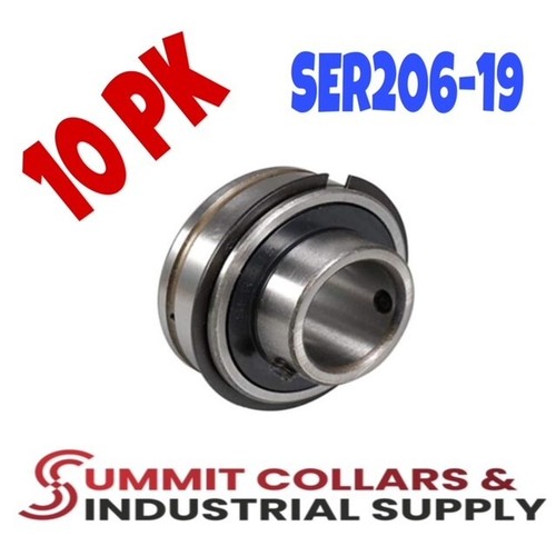 SER206-19 1-3/16" ER19 Insert Ball Bearing With Snap Ring NEW ER206-19 ...