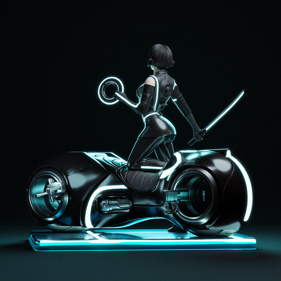 Quorra Resin Kit 1/6 Scale Unpainted Figure TRON Legacy Sci-Fi Display ...