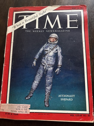 1961 ALAN SHEPARD ASTRONAUT NASA May 12 TIME Magazine | eBay UK