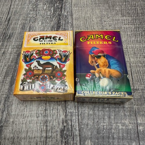 4 VINTAGE CAMEL CIGARETTES EMPTY PACKS 3 Hard Pack 1 Soft Joe Camel ...