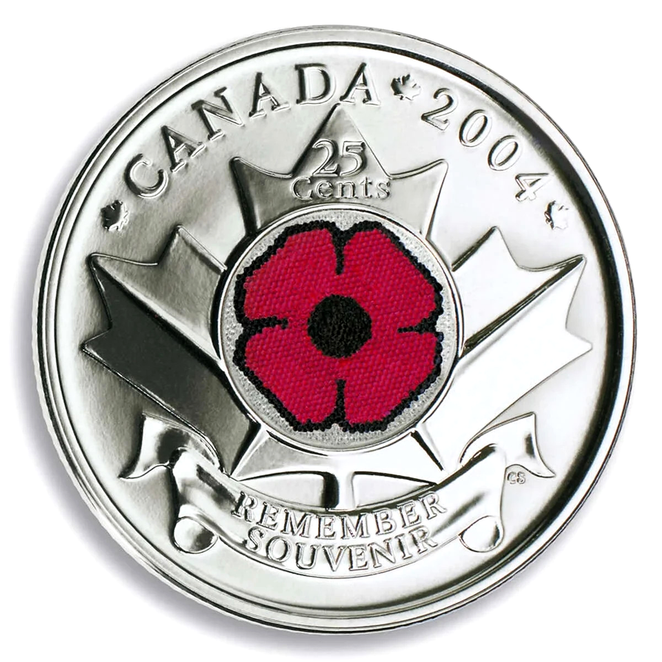 2004 - Official First Day Poppy - Colored 25¢ Canada - RCM Sealed ...