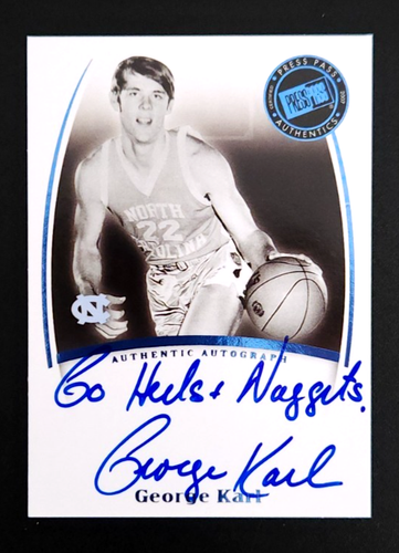 2007-08 Press Pass Legends #NNO George Karl Saturday Signatures On Card ...