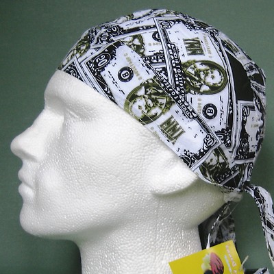 Dollars $ Bandana,do doo du rag hat zandanna green fitted usa money | eBay