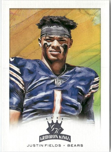 2021 Panini Chronicles Gridiron Kings Justin Fields Chicago Bears #GK-4 ...
