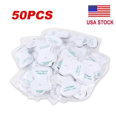 50PCS Electrode Pads Snap On Replacement For Tens Unit Therapy ...