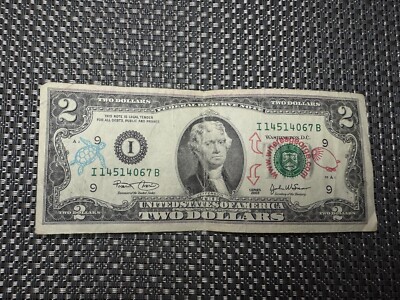 USA TWO DOLLAR Bill WHERESGEORGE.COM Series 2013 CIRCULATED NOTE | eBay