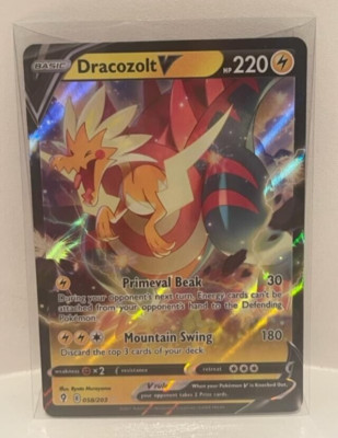 Pokemon TCG Dracozolt V 058/203 Evolving Skies NM - Fast | eBay