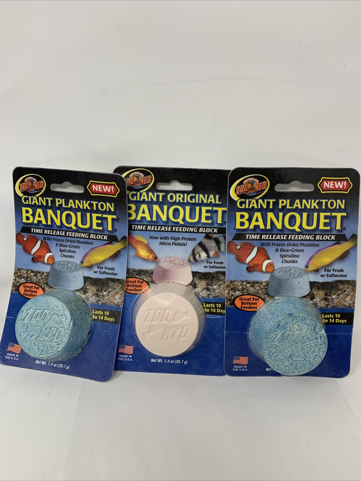 Zoo Med Giant Plankton Banquet Fish Feeding Block, 1.4 oz (3 Pack) | eBay