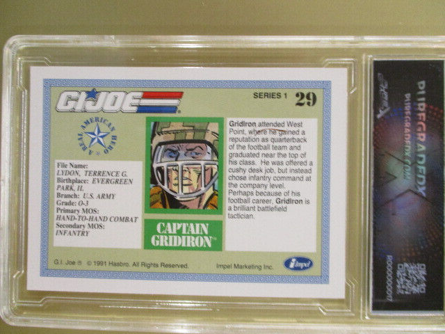 1991 Impel G.I. Joe Series 1 #29 CAPTAIN GRIDIRON Pure Graded X | eBay