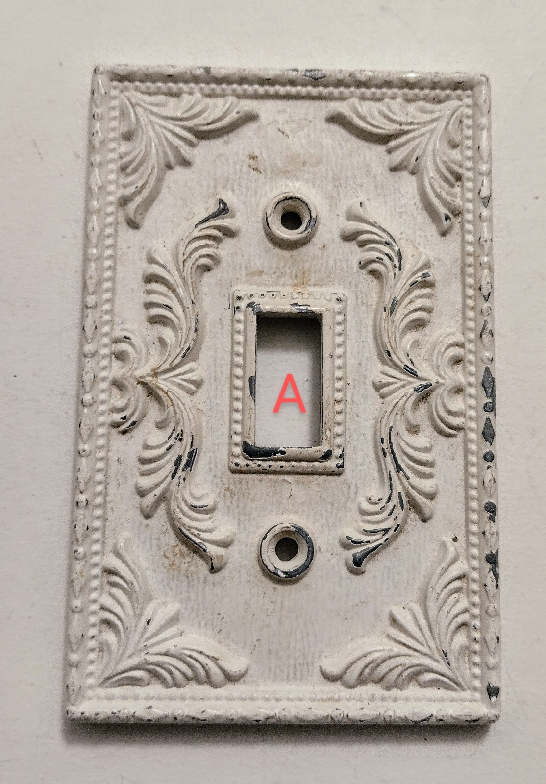 Vintage Cast Metal White Light Switch Plate by The Buckler's 5th Ave 1 ...