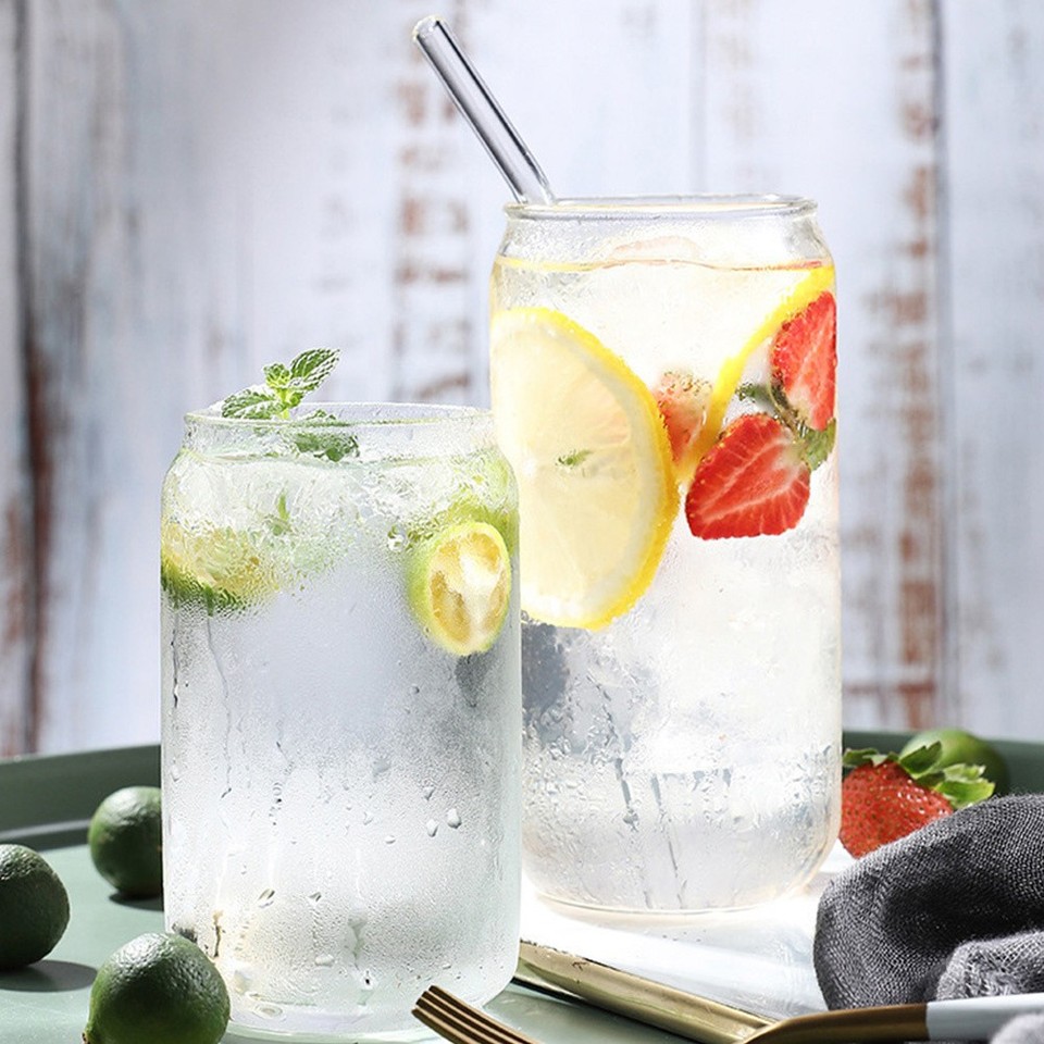 1 Set Drinking Glass Cup Can Shaped Glass Cup Beverage Cup Cocktail ...