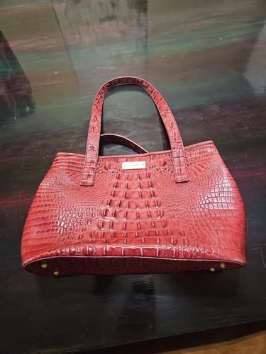 Brahmin Vintage Red Medium Embossed Crocodile Leather Tote Bag | eBay