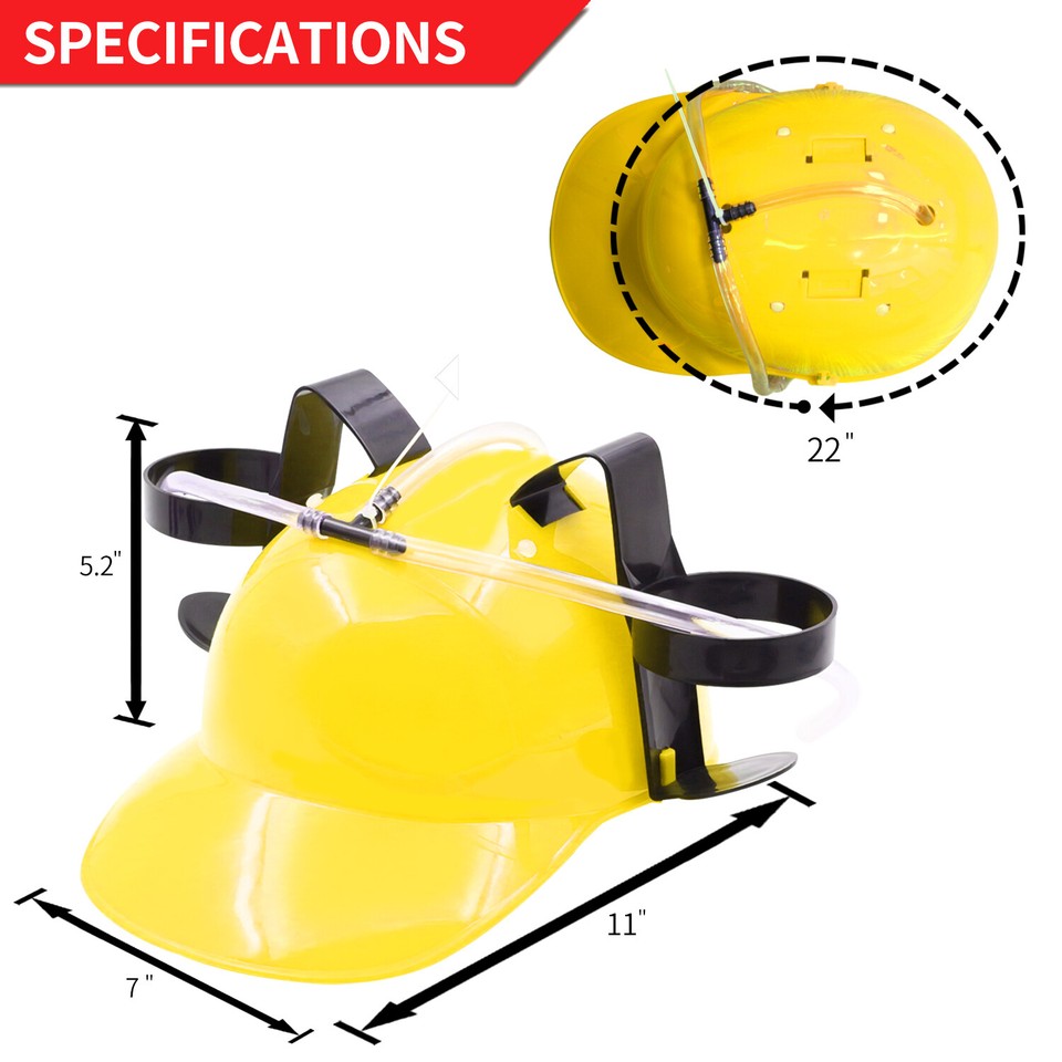 Drinking Helmet - Can Holder Cap Drinker Favor Hat Party Fun Beverage ...