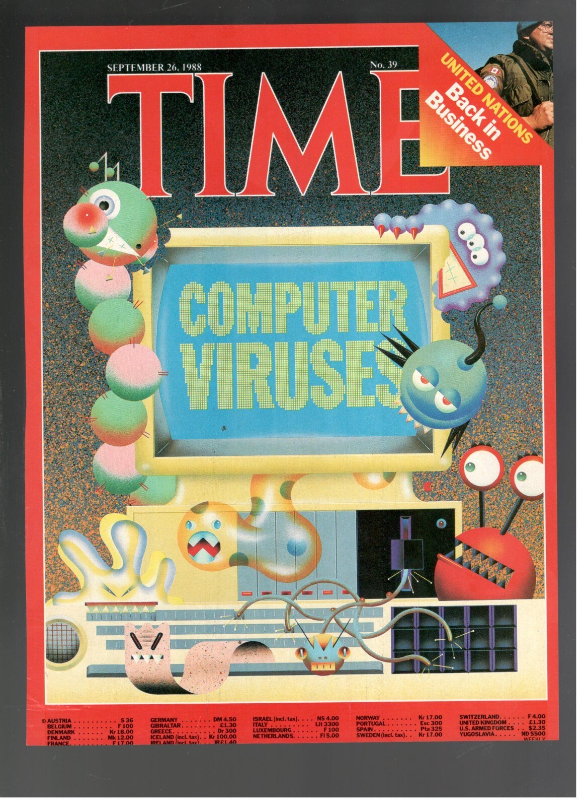 PC COMPUTER VIRUSES TIME 1988 Original Cover 1 Page | eBay