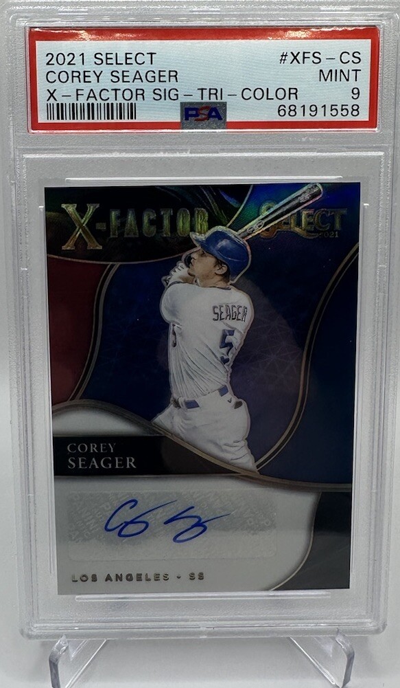 Corey Seager - 2021 Select X-Factor Signatures Tri-Color #XFS-CS PSA 9 ...