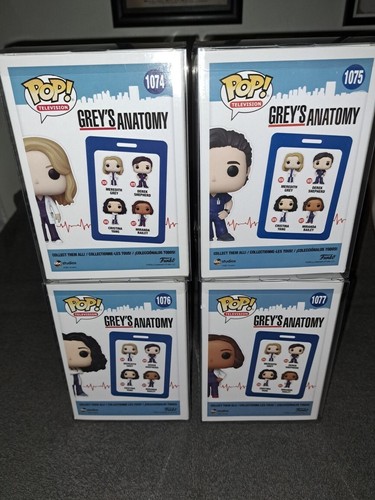Funko Pop! Television Grey's Anatomy Set of 4 Vaulted Vinyl Figures W ...