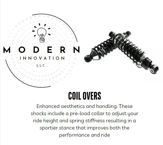 Quality Street Rod Rear Coil Over Shock Set w 300 Pound Springs Black ...