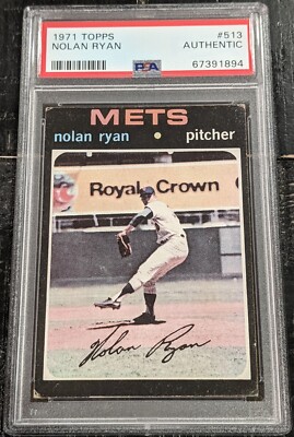 1971 Topps Nolan Ryan PSA AUTHENTIC METS #513 Tough Black Borders | eBay