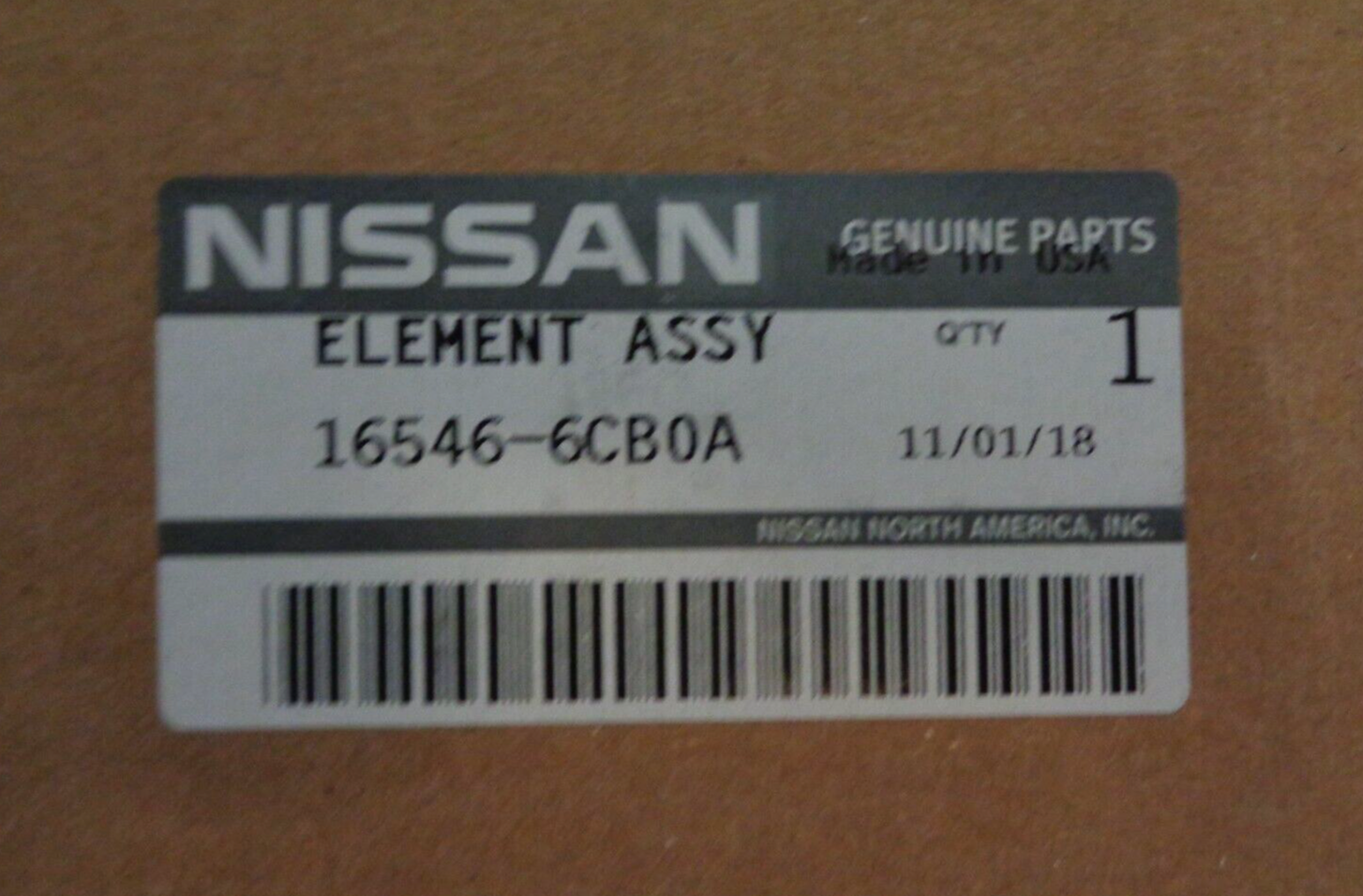 165466CB0A Genuine Nissan Element ASSY 16546-6cb0a for sale online | eBay
