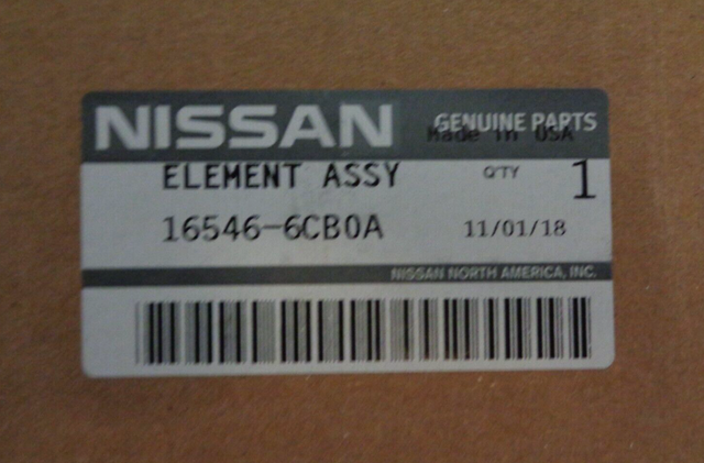 165466CB0A Genuine Nissan Element ASSY 16546-6cb0a for sale online | eBay