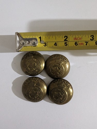 Vintage Military Canadian Army Service Uniform Button Set Of 4 United ...