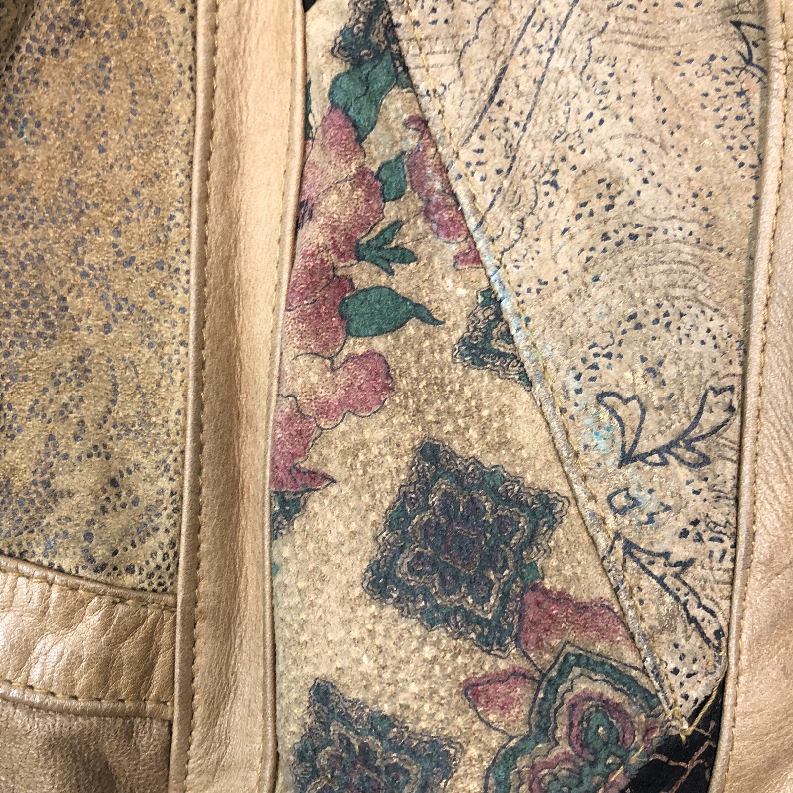 Vintage 80’s Adler Large Leather Suede Patchwork Zip Motorcycle Bomber ...