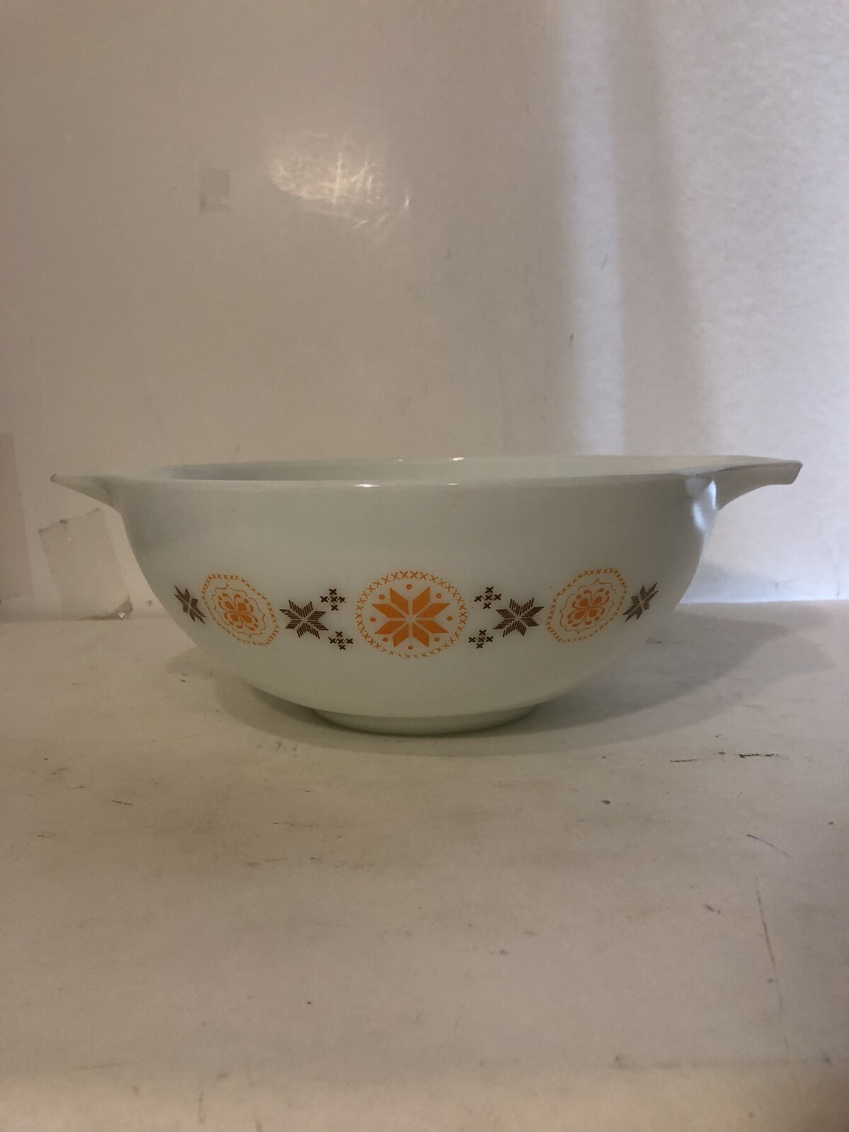 Vtg Retro 70s 4 Qt Pyrex Milk Glass Ovenware Mixing Bowl USA EUC 2A | eBay