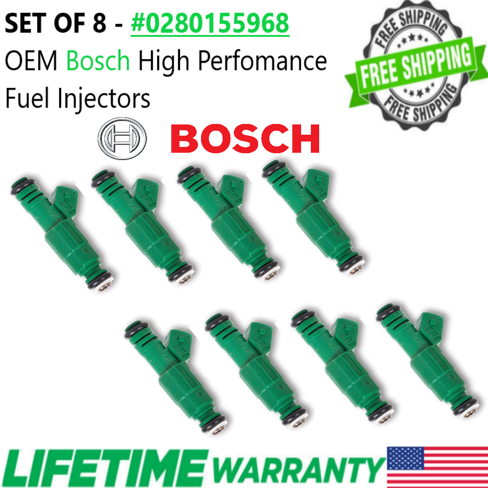 GENUINE Bosch set of 8 HIGH PERFOMANCE Fuel Injectors 550CC EV1 ...