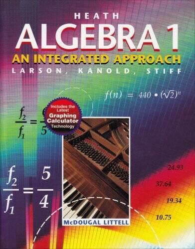 Heath Algebra 1: An Integrated Approach - Hardcover By Larson ...