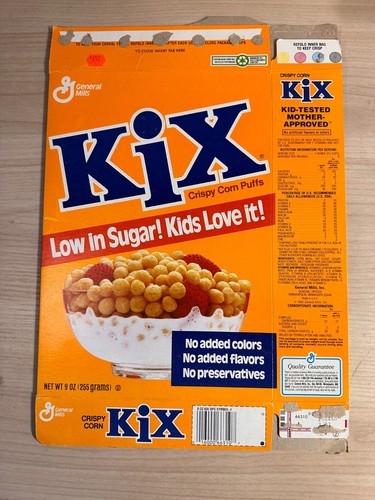 1992 GENERAL MILLS KIX CEREAL BOX VINTAGE | eBay