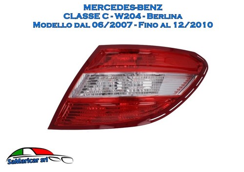 Phare Arrière Droite Blanc/Rouge Pour Mercedes Classe C W204 Bn 2007 ...