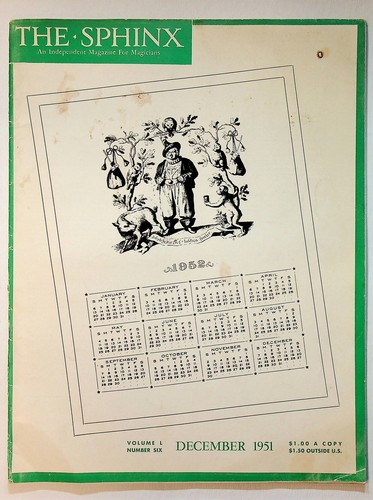 Sphinx Independent Magazine for Magicians Vol. 50 #6 VG 1951 Low Grade ...
