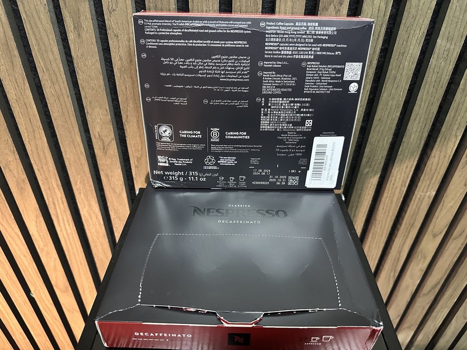 NESPRESSO PRO PODS-CLASSICS DECAFFEINATO 7 LOOSE CAPSULES x100 - BB 31 ...