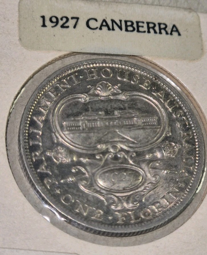 1927 Australia Florin Canberra Parliament House About Uncirculated | eBay