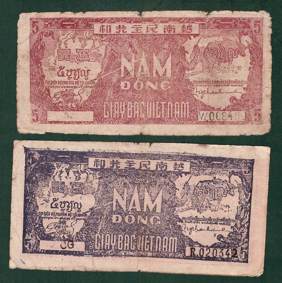 ( 2 ) VIETNAM 1948- 5 DONG NOTES - PICK 17a - CIRC | eBay