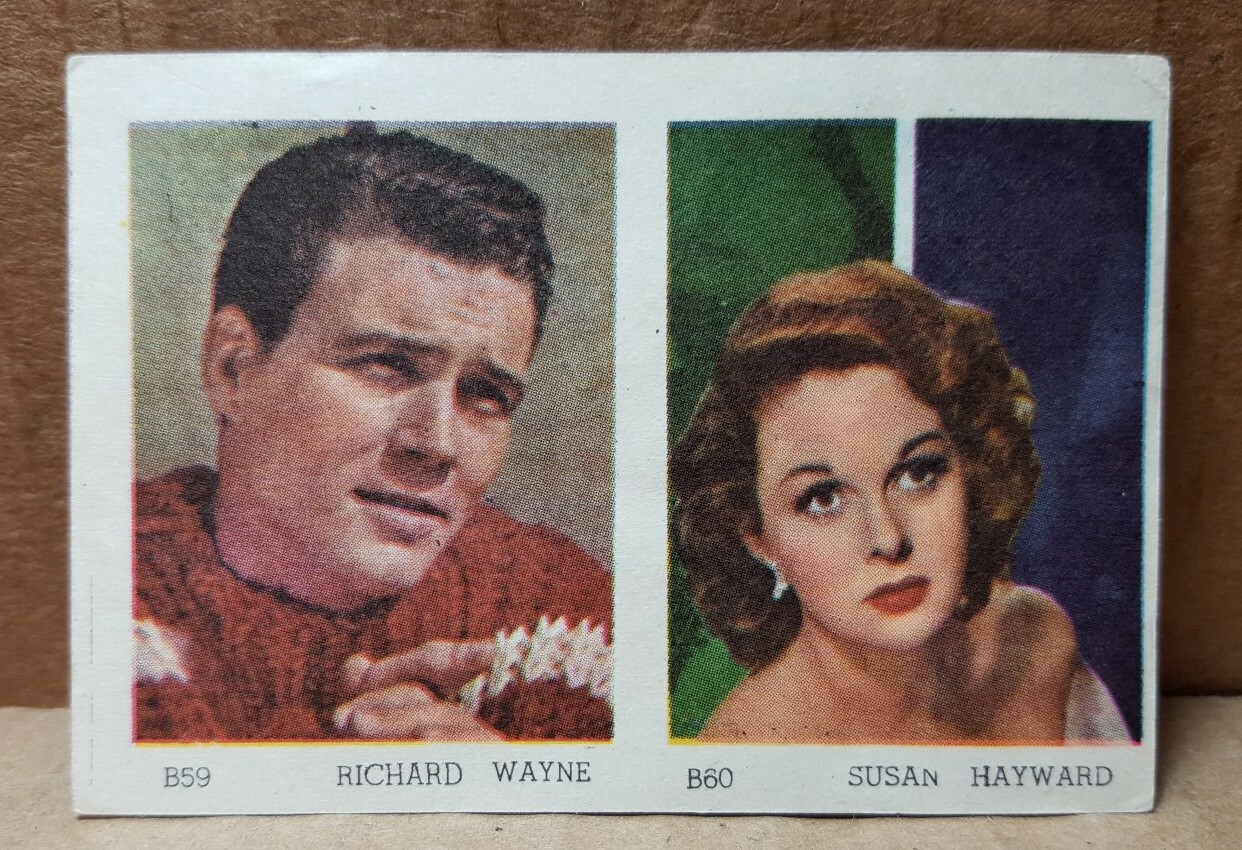 Vintage Hollywood Movie Star Trading Card - John Wayne Susan Hayward ...