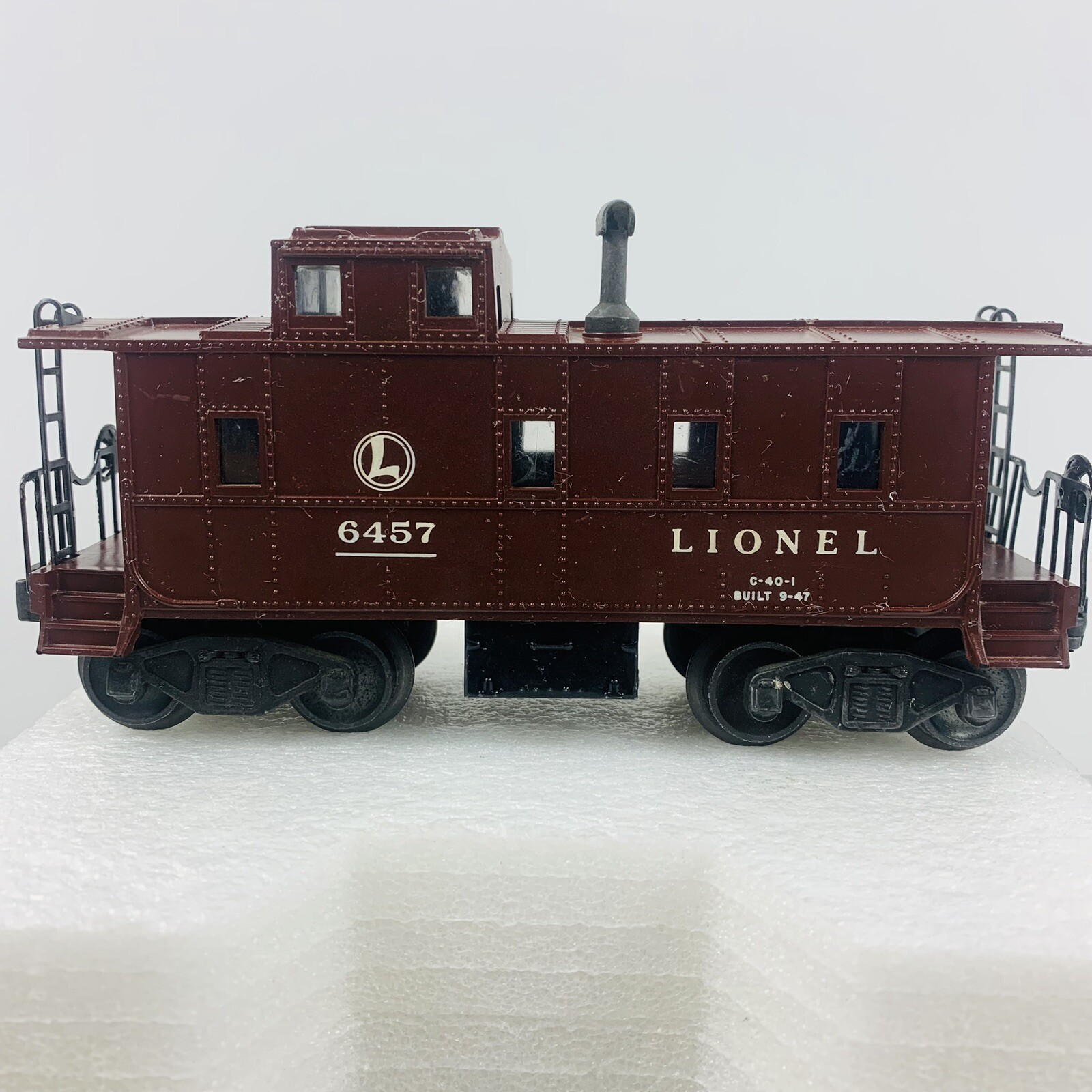 Lionel Train Caboose No. 6457 Brown Body Metal Chassis Original Box O ...