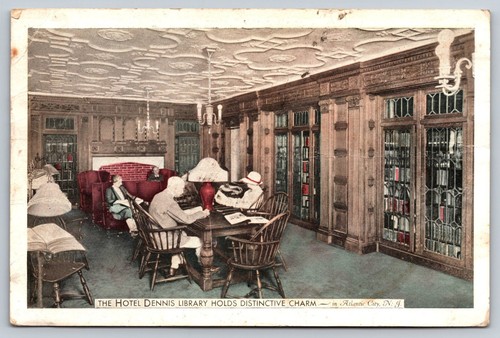 Postcard Hotel Dennis Library Atlantic City New Jersey | eBay