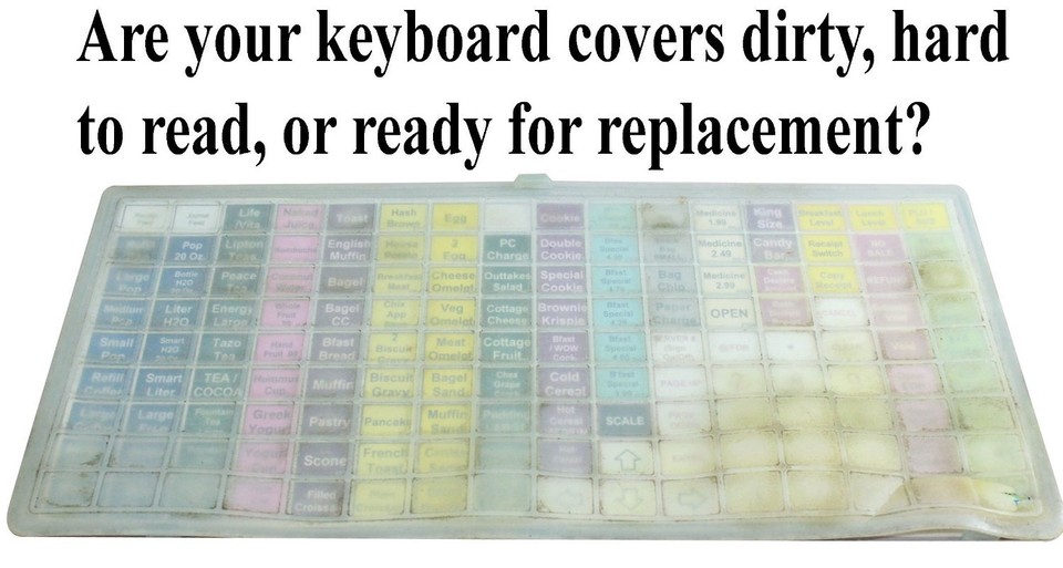 SAM4S ER 920, ER 940, SPS 320, SPS 340 Overlay Flat Keyboard Wet Cover ...