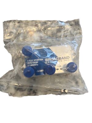 BROADBAND PRODUCTS BSP1003D DROP COAXAL HD CATV 3 WAY SPLITTER CABLE TV ...